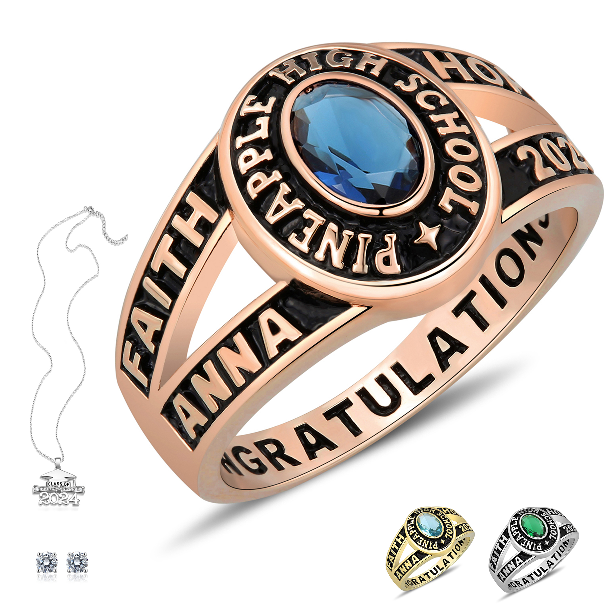 Ccjcinata Customized Sterling Silver Women’s (Ladies) High School Class ...