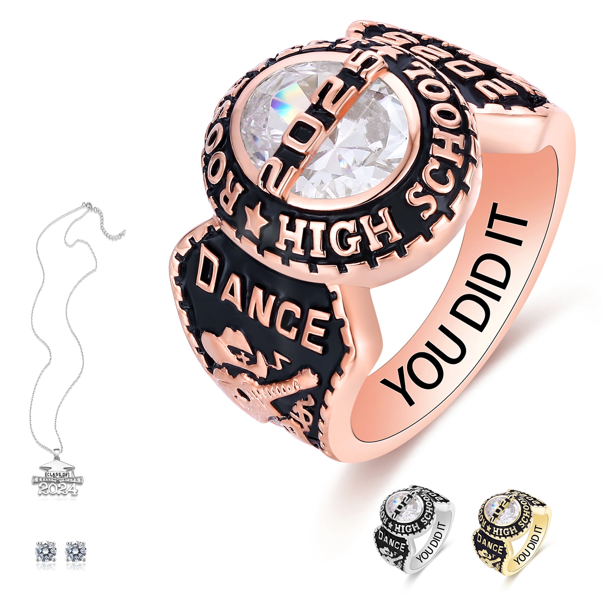 Ccjcinata Fully Personalized Customized Sterling Silver Class RIngs ...