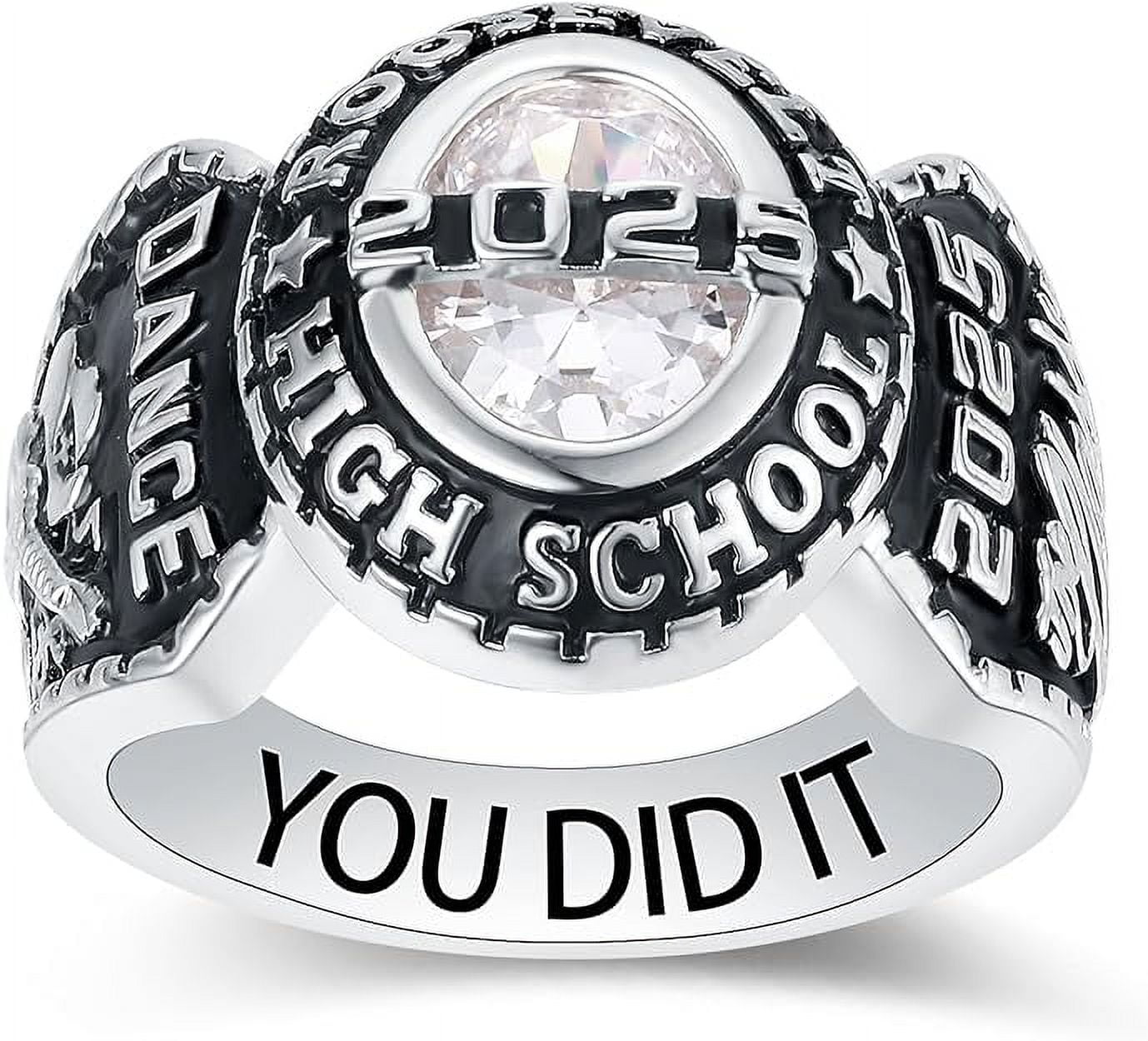 Ccjcinata Fully Personalized Customized Sterling Silver Class RIngs ...