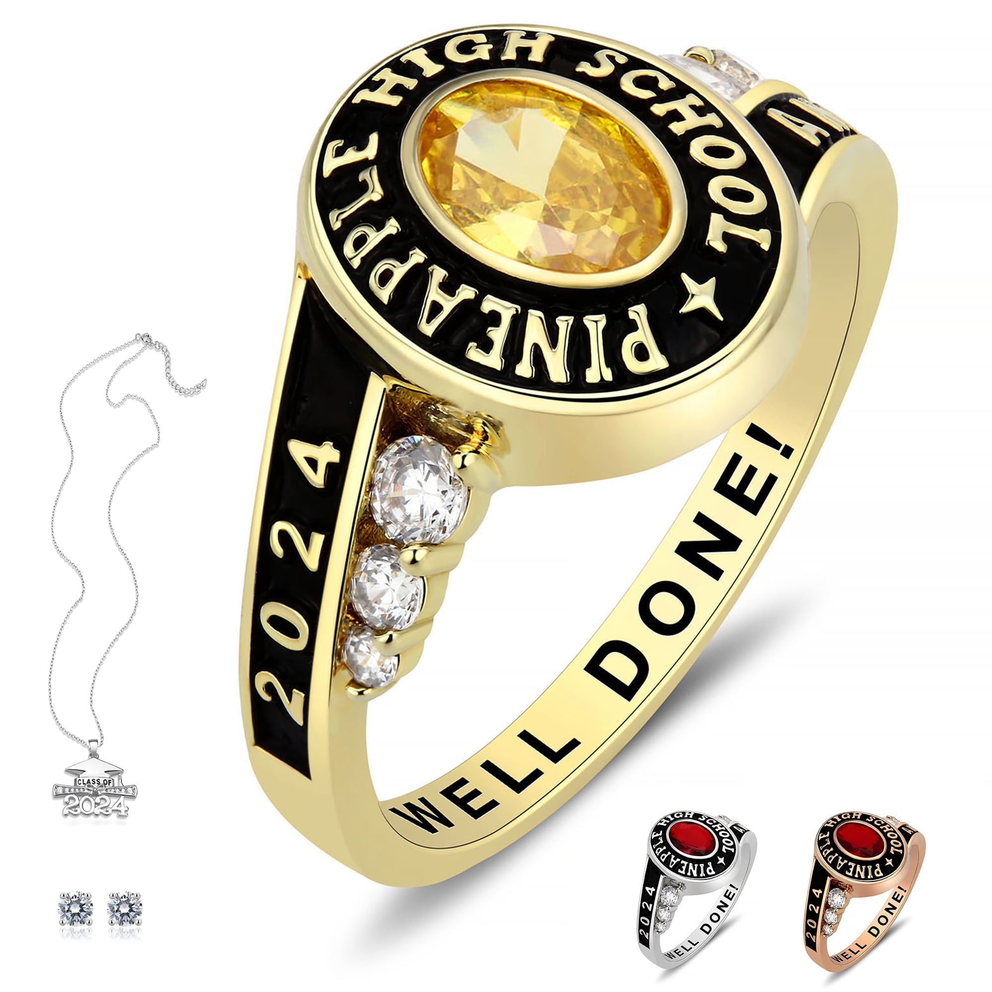 Ccjcinata Fully Personalized Customized Sterling Silver Ladies High ...