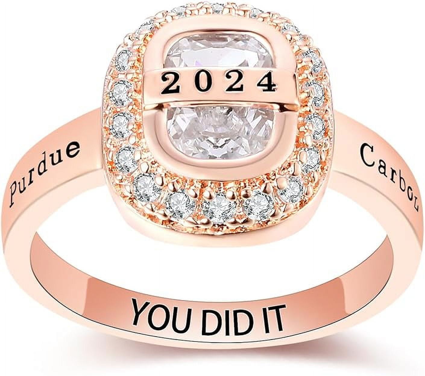 Ccjcinata Fully Personalized Customized Sterling Silver class rings ...