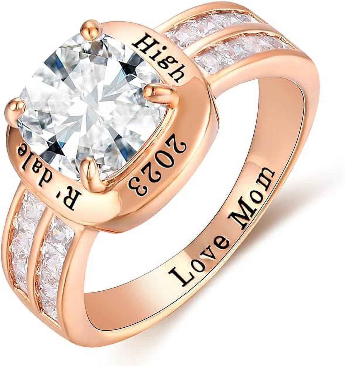 Ccjcinata Fully Personalized Customized Sterling Silver class rings ...