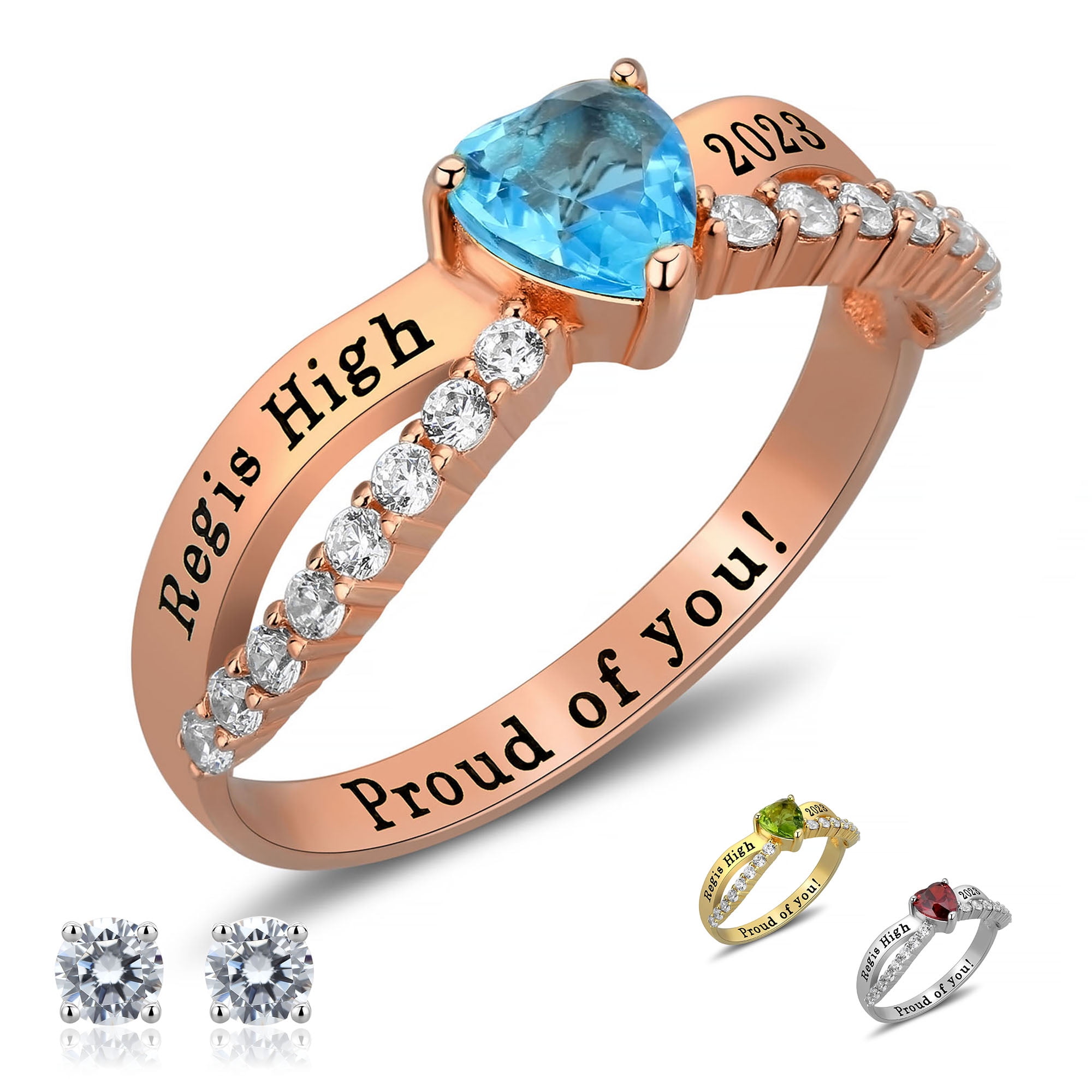 Ccjcinata Fully Personalized Customized Women's class ring for high ...