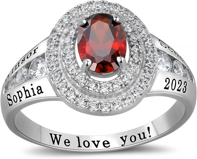 Ccjcinata Fully Personalized Customized Women's class ring for high ...