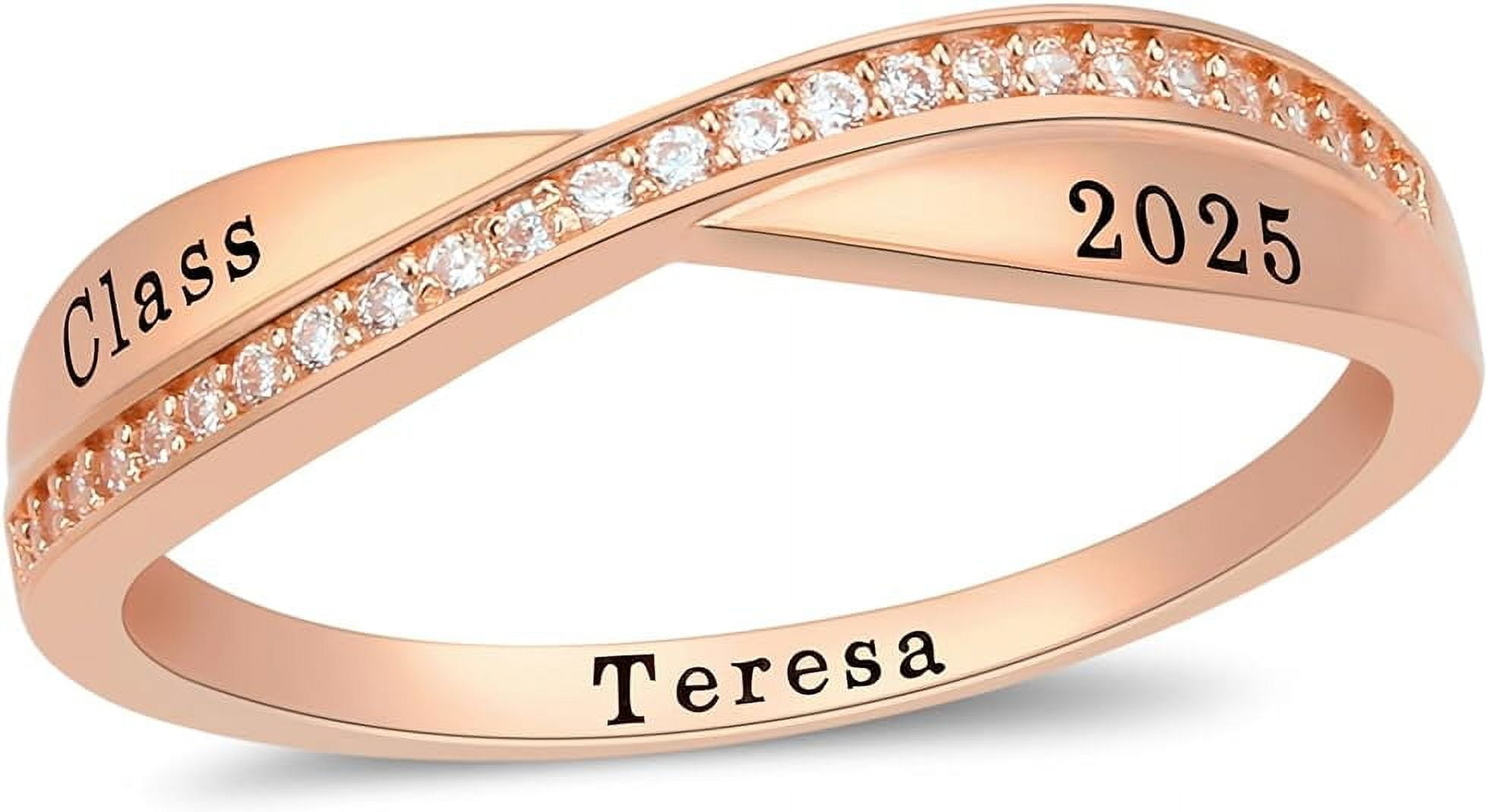 Ccjcinata Fully Personalized Customized class rings Sterling Silver ...