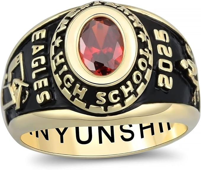 Ccjcinata Fully Personalized Customized Class Rings Sterling Silver