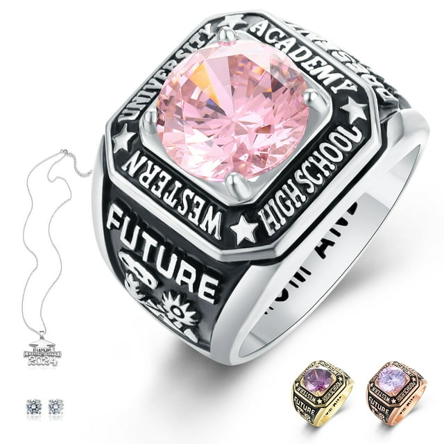 Ccjcinata Fully Personalized class rings for men's high school ...