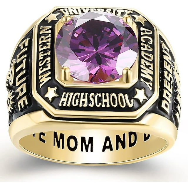 Ccjcinata Fully Personalized class rings for men's high school ...