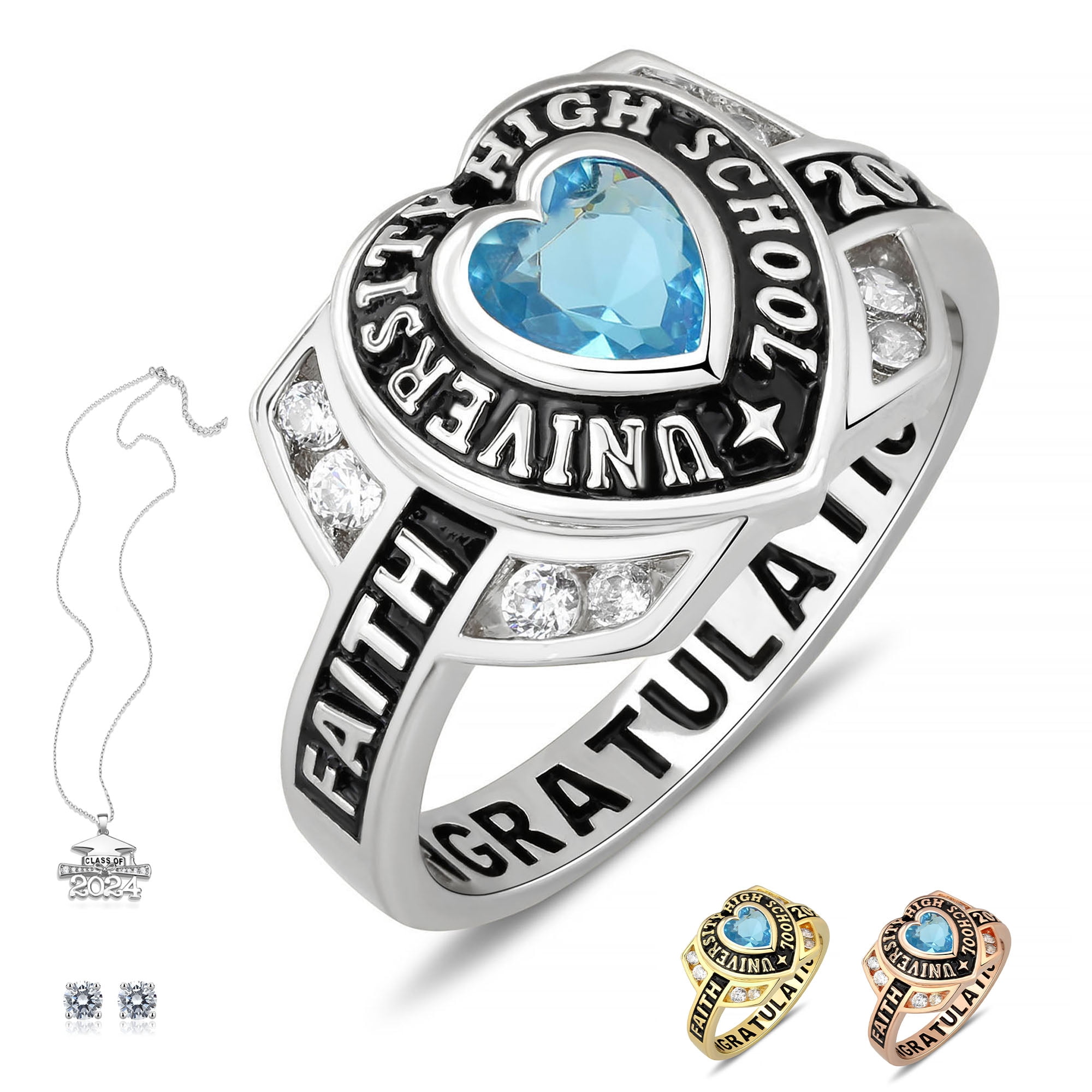 Ccjcinata Unique Customizable Graduation Name Ring, Personalized ...