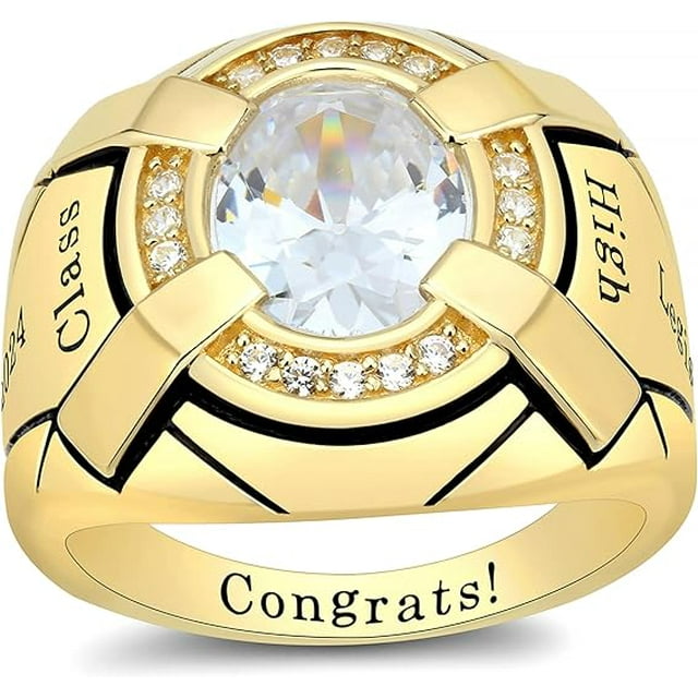 Ccjcinata Personalized Customizable Class Rings For Men High School