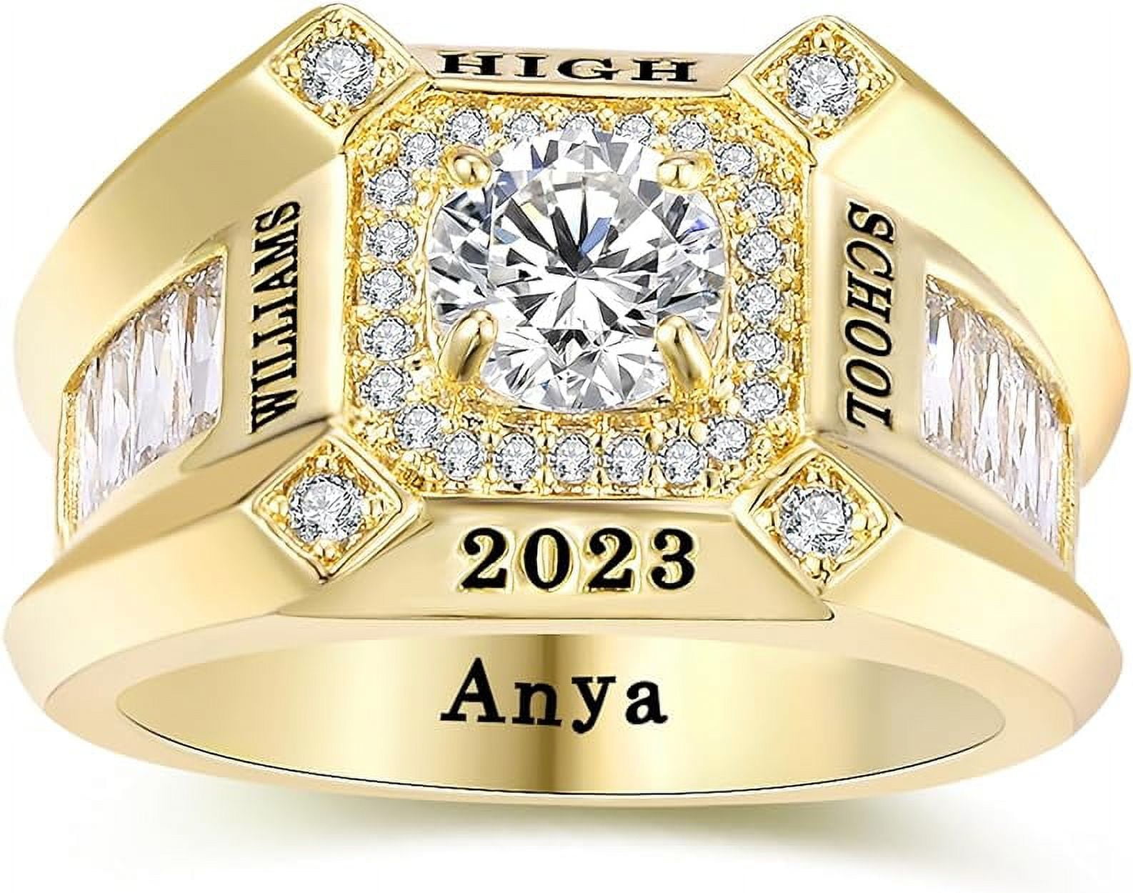 Ccjcinata Personalized Customizable class rings for men high school ...