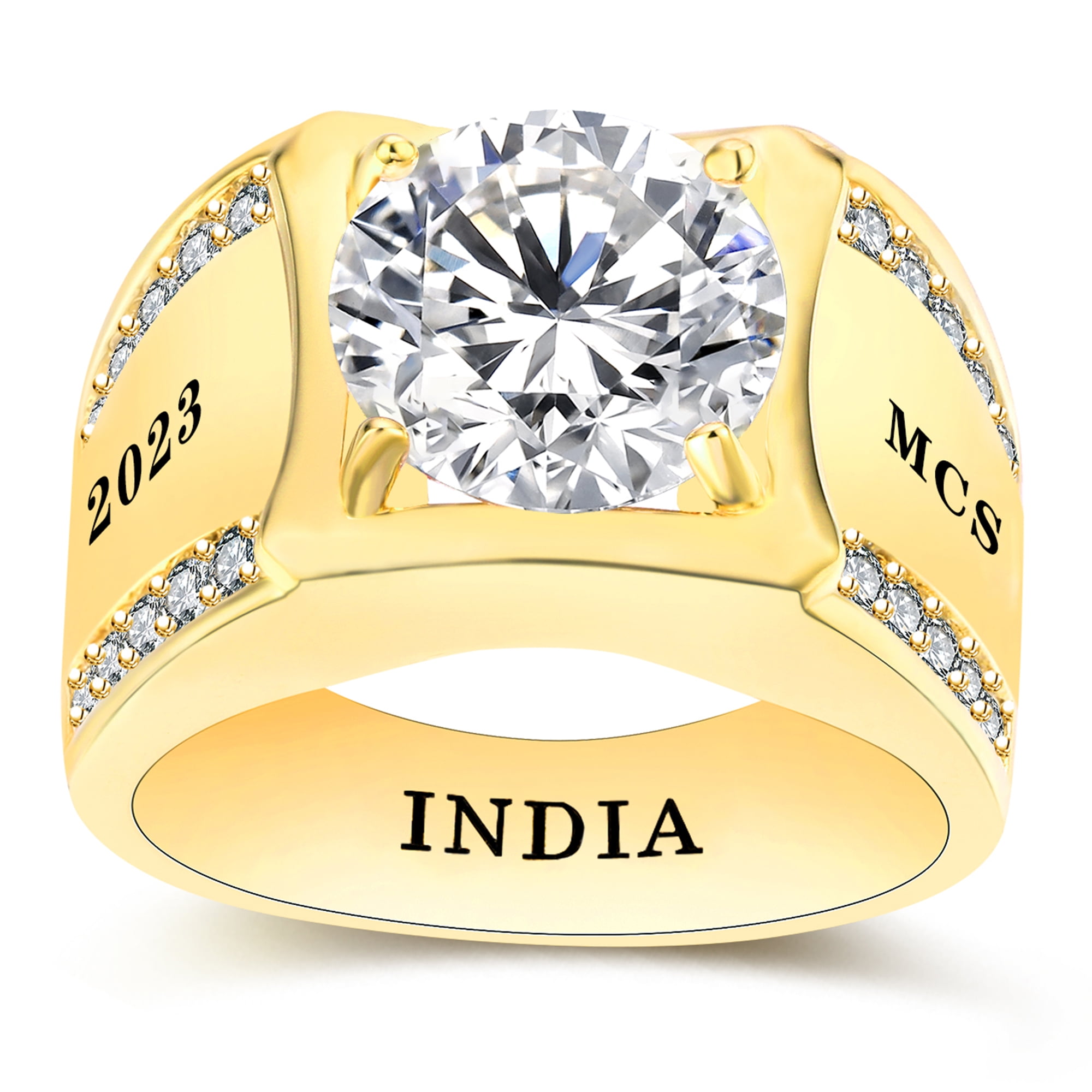 Ccjcinata Personalized Customizable sterling silver class rings for men ...