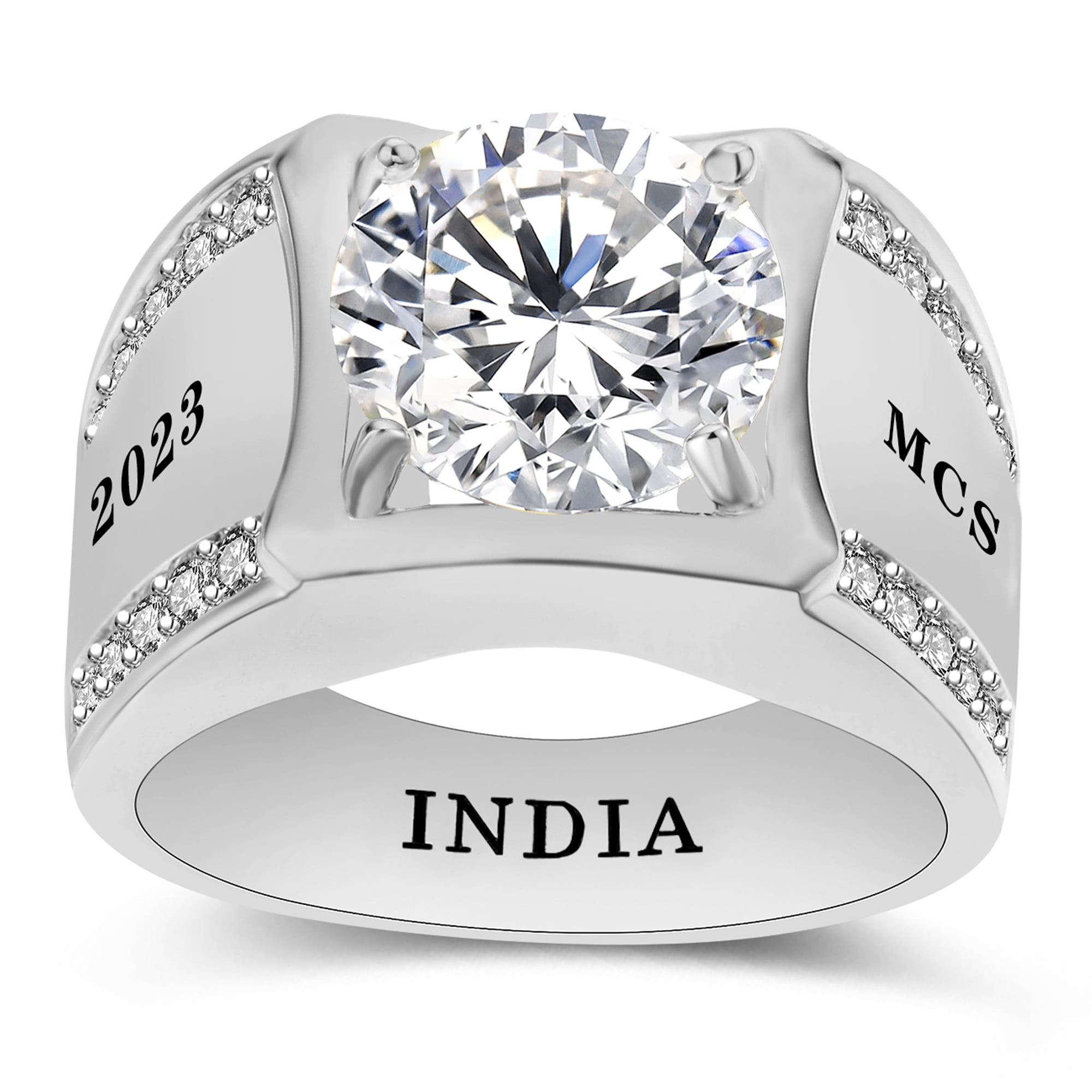 Ccjcinata Personalized Customizable sterling silver class rings for men ...