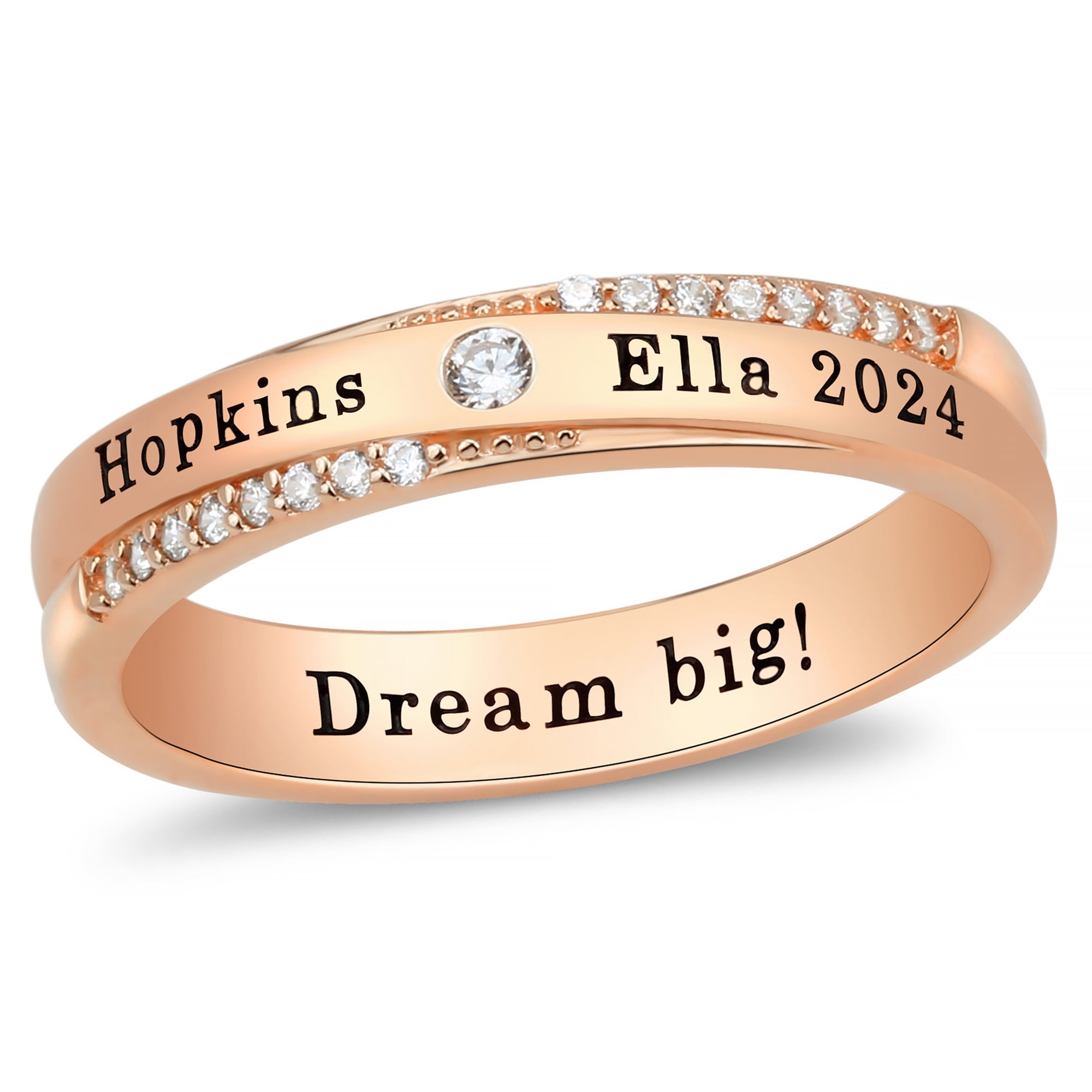 Ccjcinata Sterling Silver women's high school class rings-graduation ...