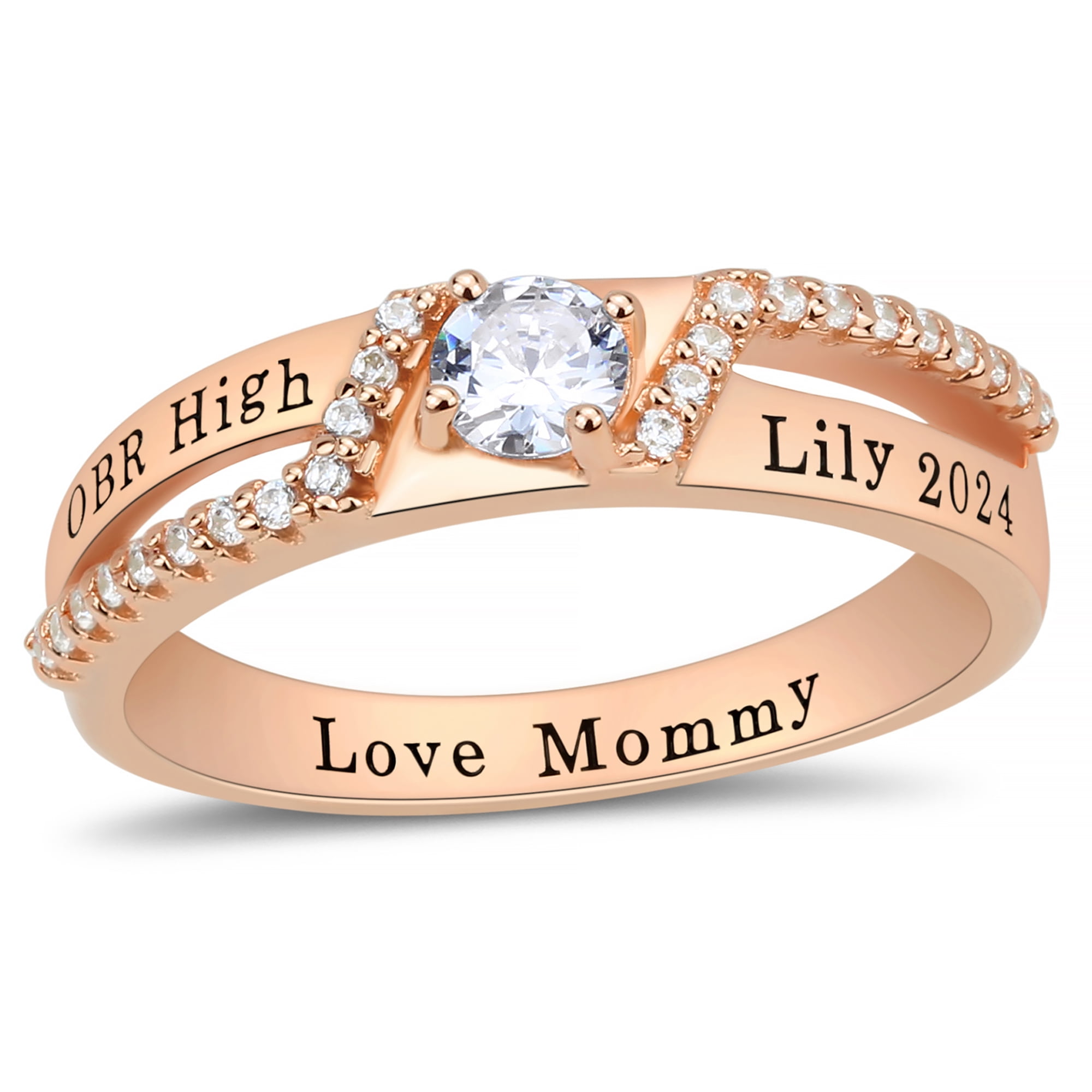 Ccjcinata Sterling Silver women's high school class rings-graduation ...