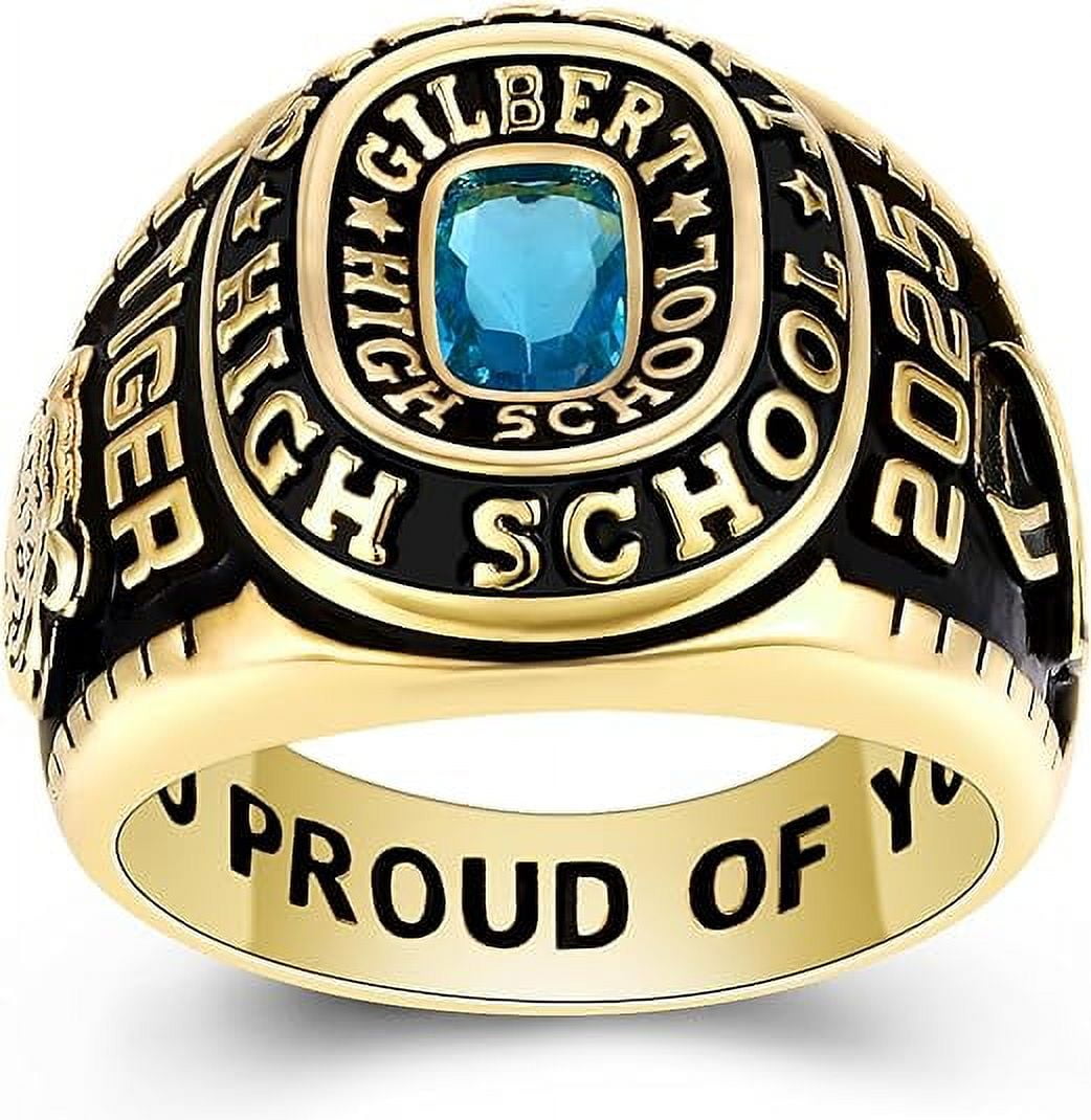 Ccjcinata Women's Class Rings Birthstone Sterling Silver Rings Class ...