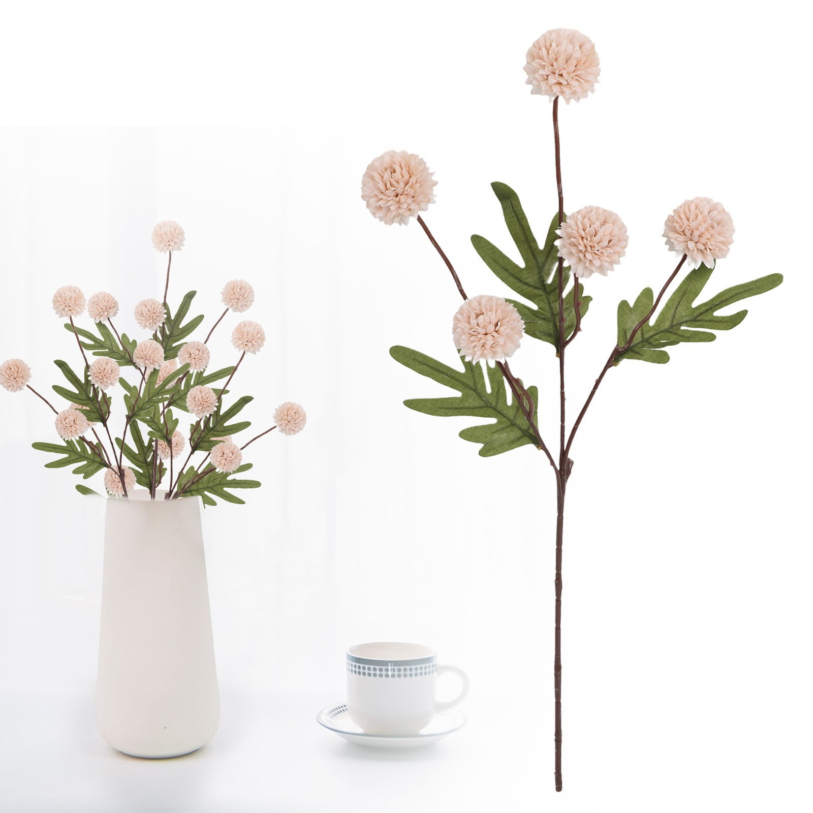 Cclearance Items!Etsjal 1 Pc Artificial Flowers Pompon Mum Flowers Faux ...