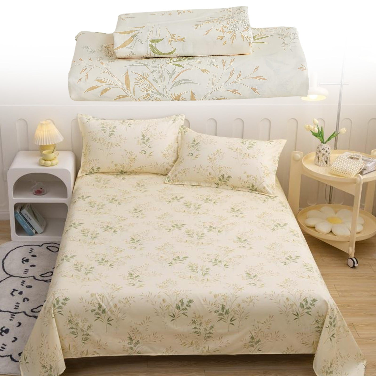 Cclearance Items!Pamqxs Bed Sheets High Hotel Sheets Size Flat Sheet ...