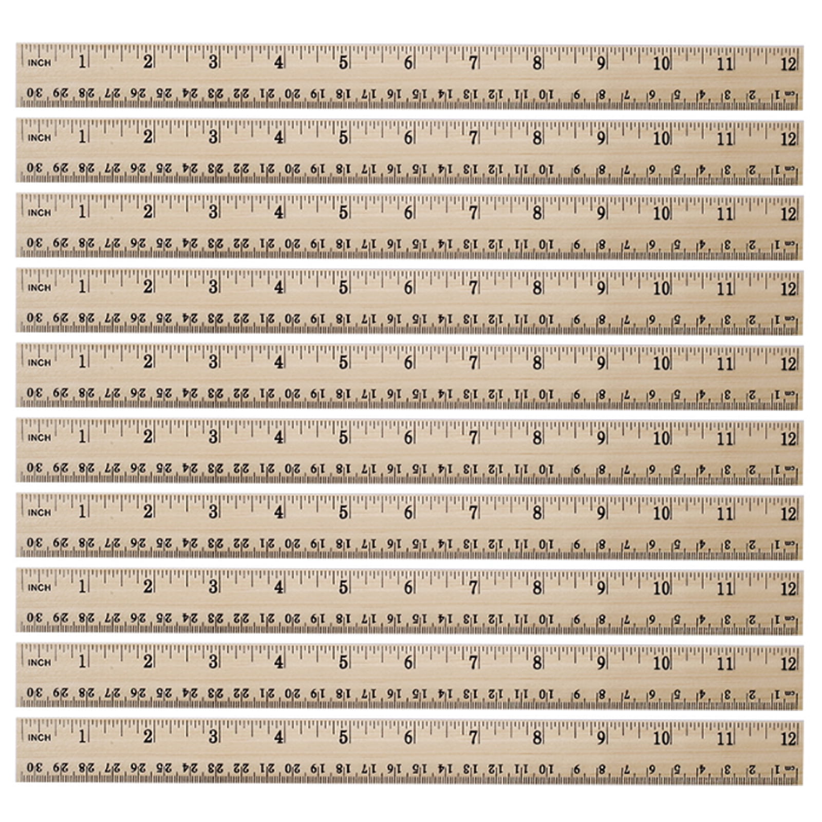 Ccocc 10 Pieces Ruler 12 Inch, Precision Ruler with Dual Scale ...