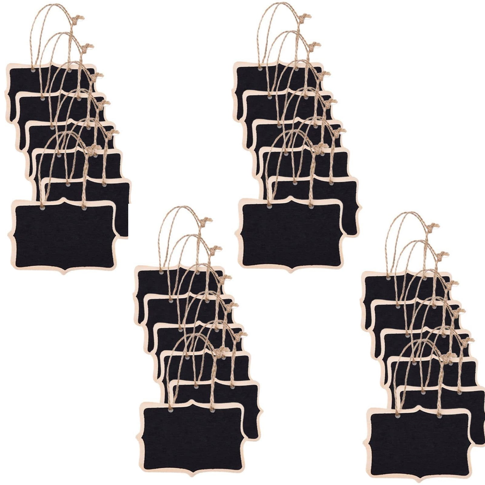 Ccocc 20 Pack Handmade Chalkboard Signs, Stylish Mini Chalk Board Sign ...