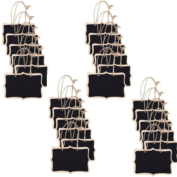 Ccocc 20 Pack Handmade Chalkboard Signs, Stylish Mini Chalk Board Sign ...