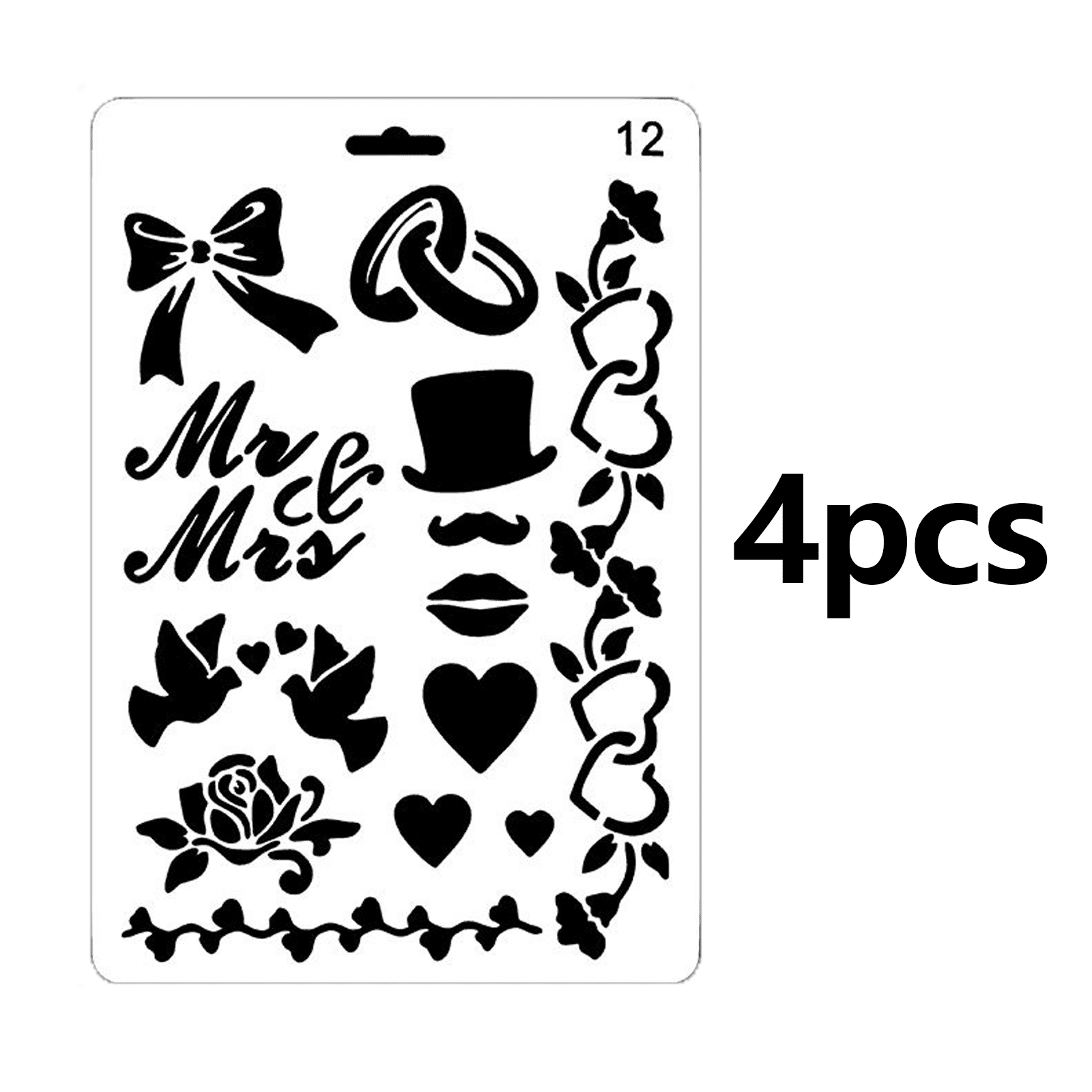 Ccocc 4 Pcs Journal Stencils Ideal for Drawing Stencils Perfect for ...