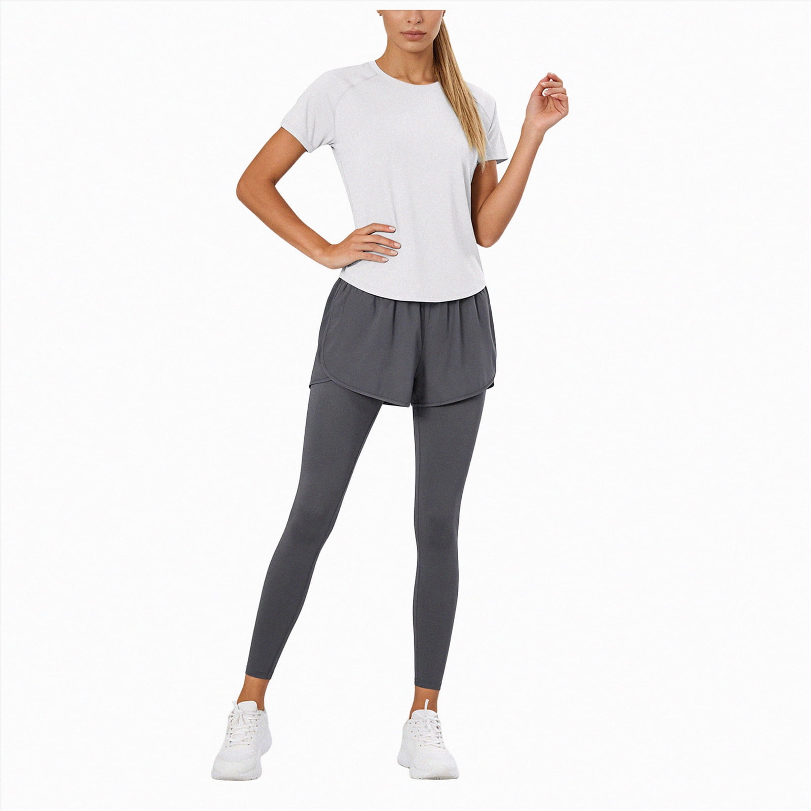 Ccpelsie 2 Piece Workout Sets for Women High Waisted Legging Tummy ...