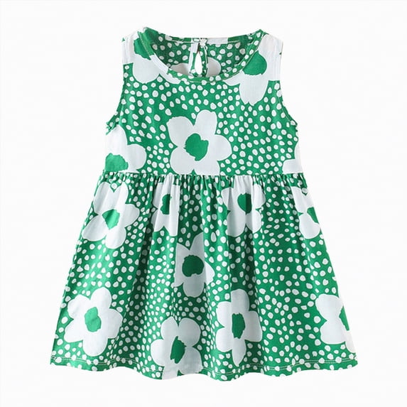 Ccpelsie Baby Girl Dress Halter Print Sleeveless Backless with Bow ...