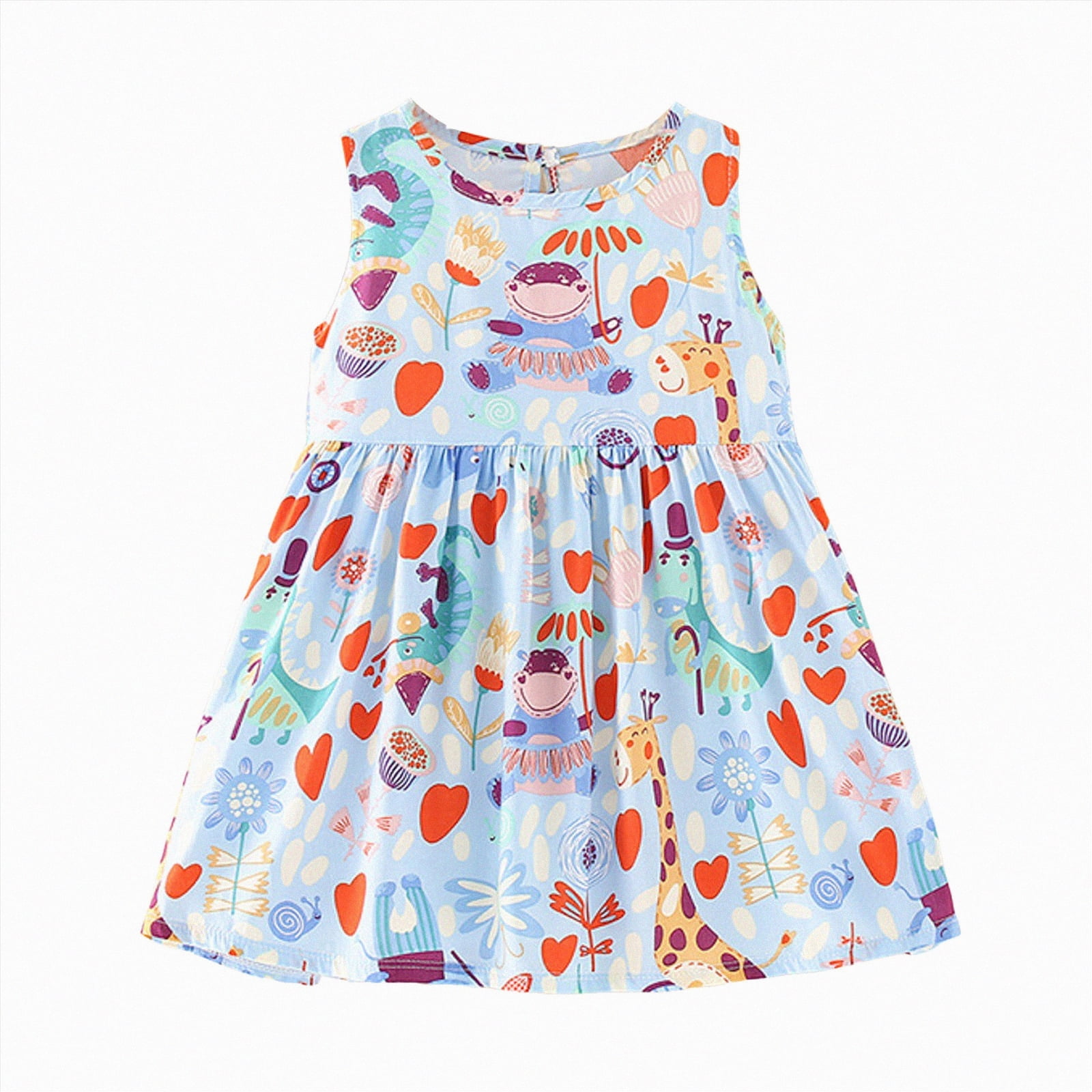 Ccpelsie Baby Girl Dress Halter Print Sleeveless Backless with Bow ...