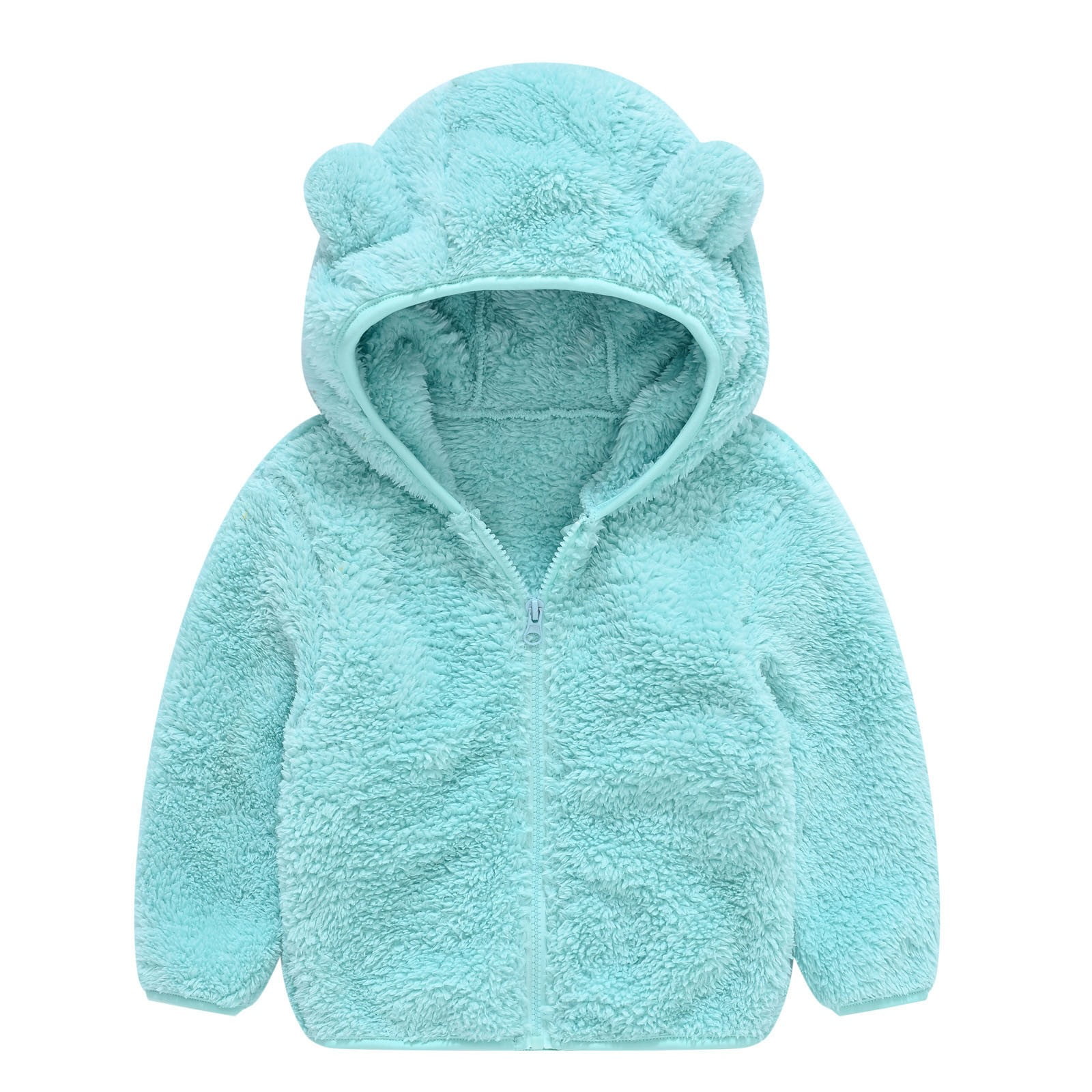Ccpelsie Baby Toddler Boys Girls Fleece Jacket with Hood Zip Up Cute Bear Coats for Infant Boys ...