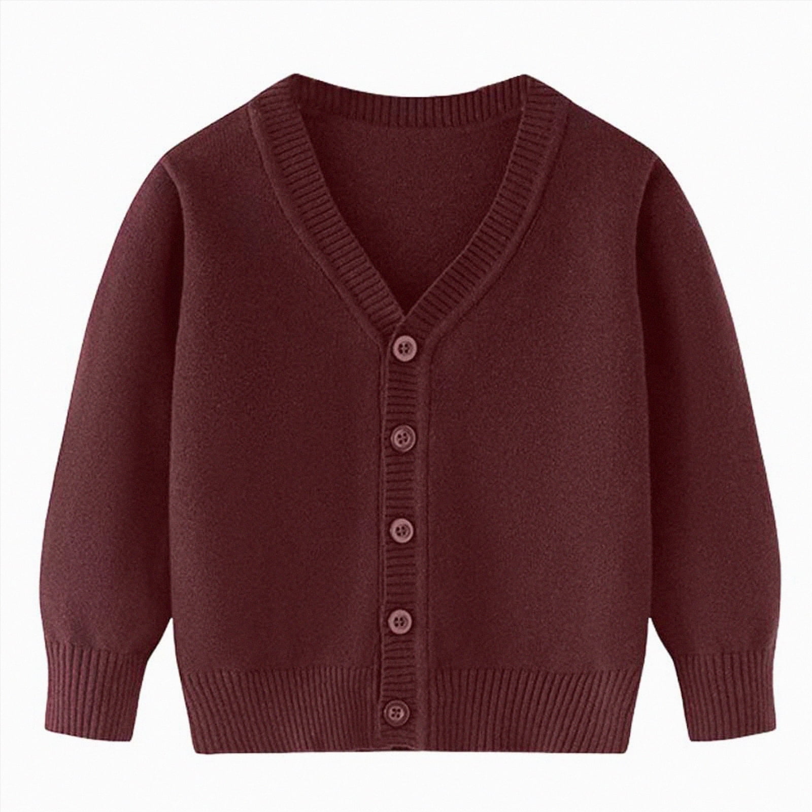 Ccpelsie Big/Little Girls' Cardigans Sweater Cotton Button Solid Long ...
