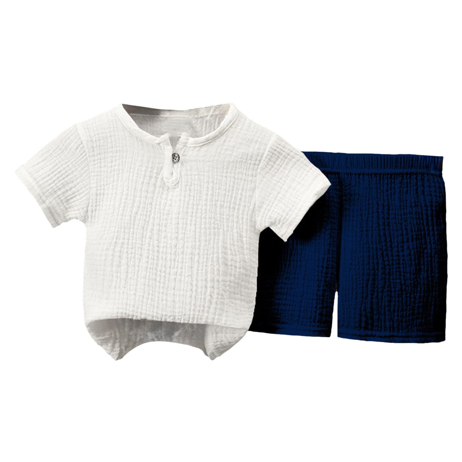 Ccpelsie Boy's 2 Piece Outfits Children Color Block Cute Print Short ...