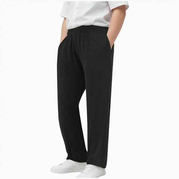 Ccpelsie Boy's Joggers Sweatpants Open Bottom Straight Leg Casual Loose ...