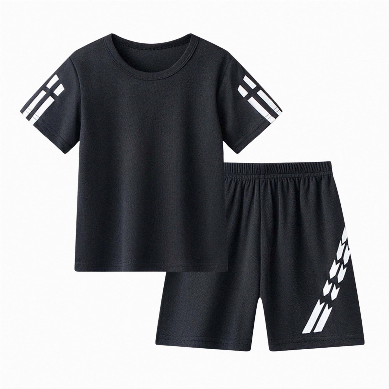 Ccpelsie Boy's Short Set 2 Piece Crewneck T-Shirt and Short Outfits ...