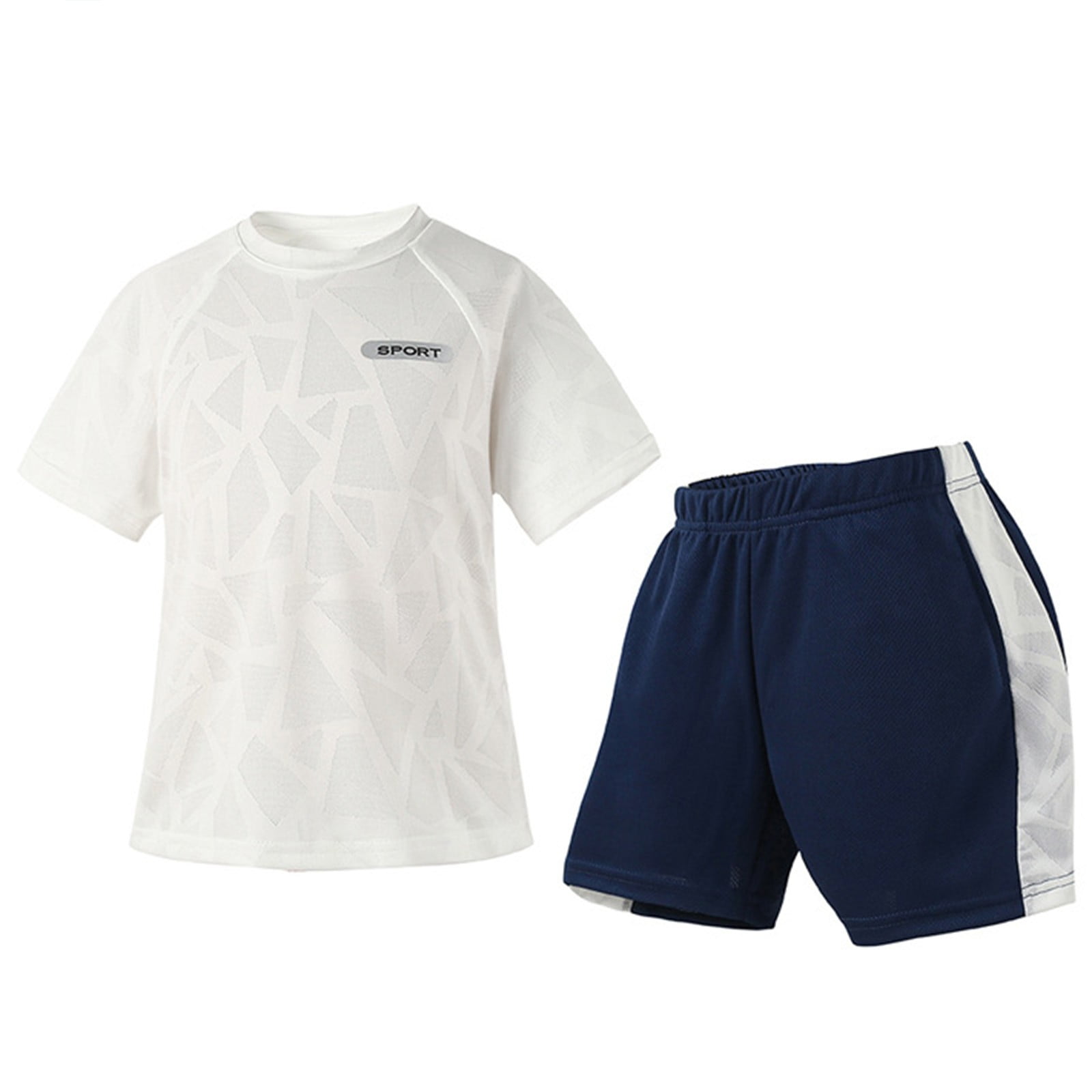 Ccpelsie Boys 2 Piece Summer Outfits Short Sleeve Tshirts and Elastic ...