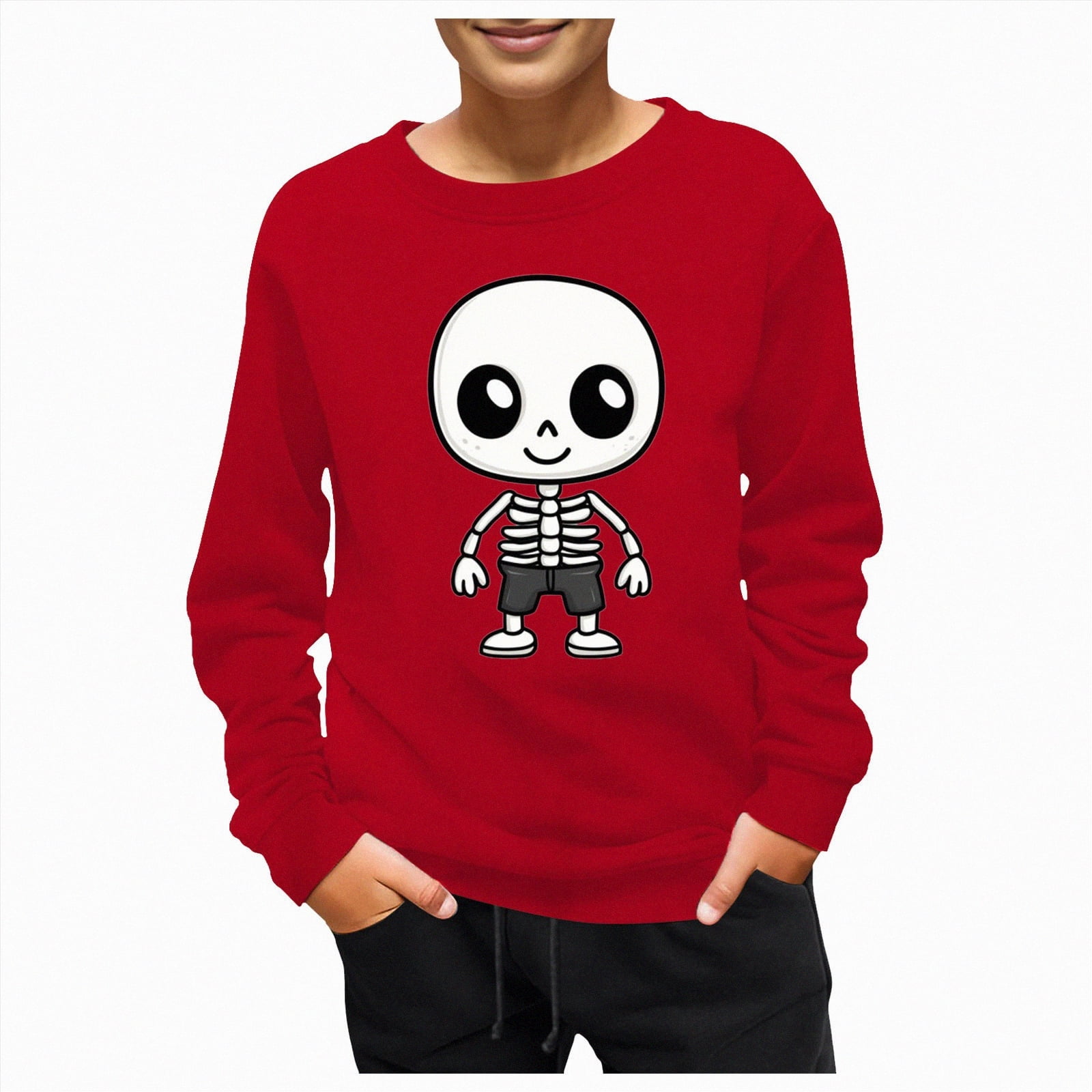 Ccpelsie Boys Basic Sport Crewneck Pullover Sweatshirts for Children ...