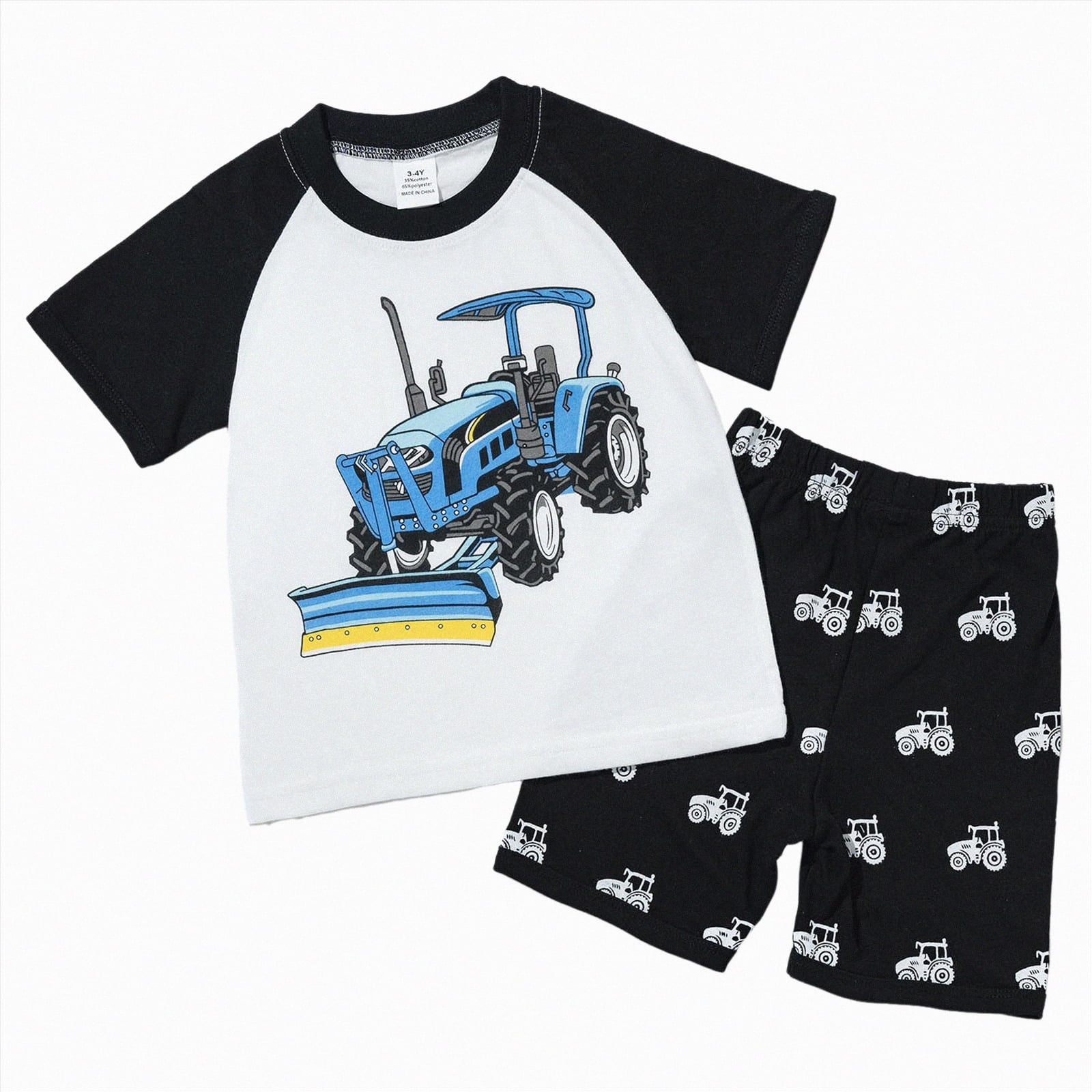 Ccpelsie Boys Clothes Athletic Outfits Set Shorts and Gym T-Shirt Car ...