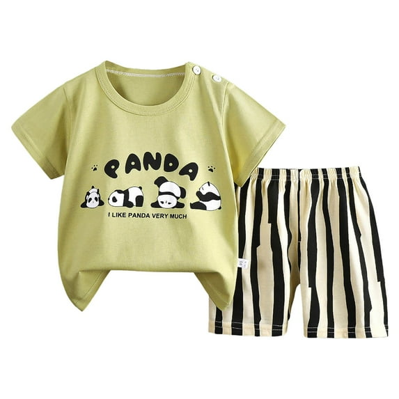 Ccpelsie Boys Clothes Set 2 Piece Short Sleeve T-Shirt & Shorts Casual ...