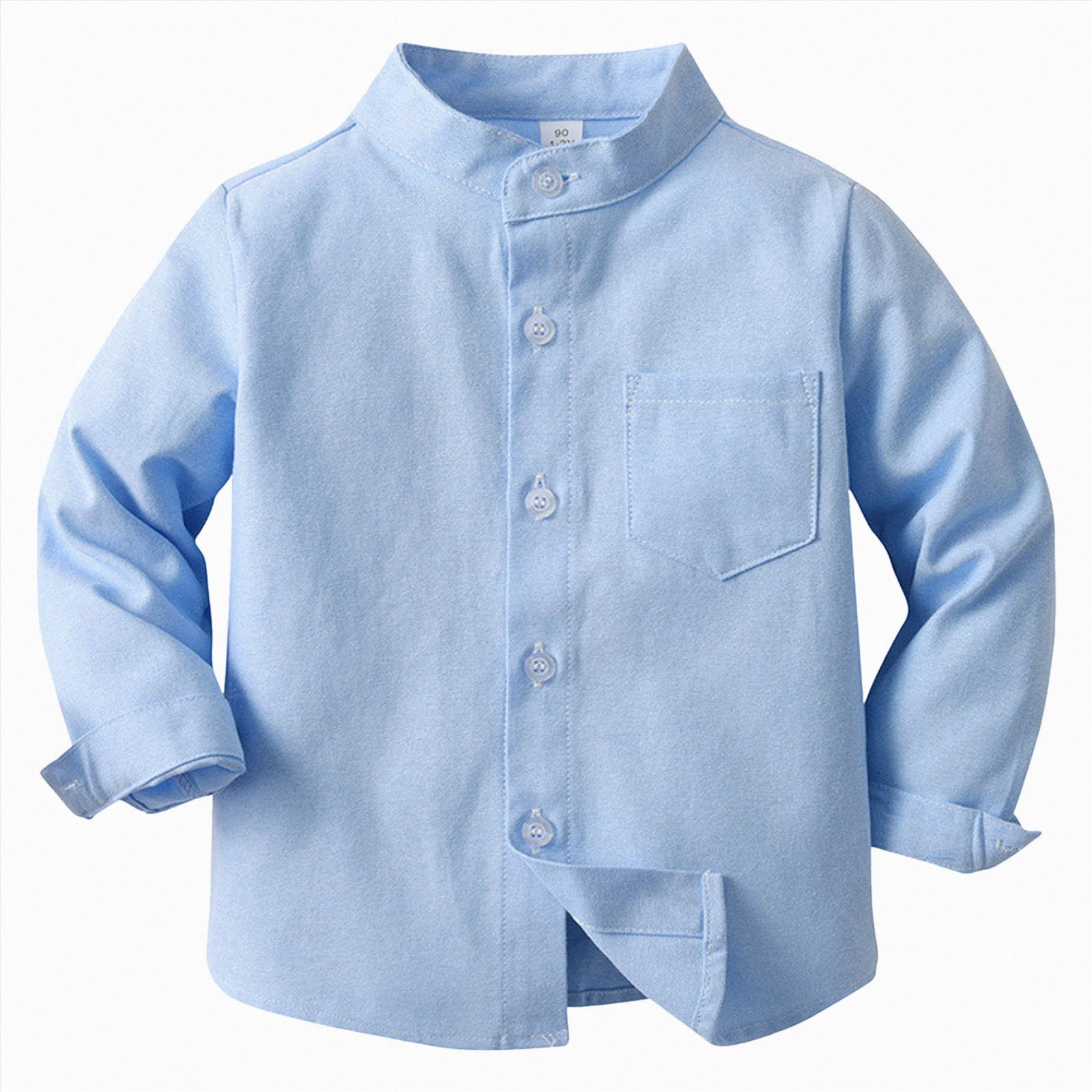 Ccpelsie Boys Dress Shirt Long Sleeve Solid Button Down with Point ...
