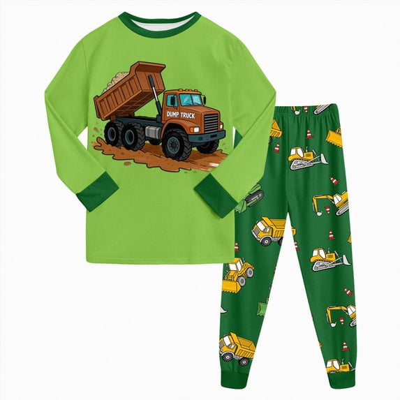 Ccpelsie Boys Girls Fall Winter Pajamas 2-Piece Fashion Cozy Long ...