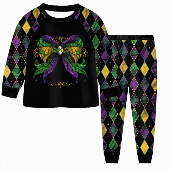 Ccpelsie Boys Girls Printed Pajama Set Carnival Set Long Sleeve ...