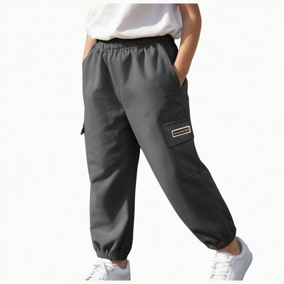 Ccpelsie Boys Kids Winter Jogger Lightweight Pants Fleece Lined Thick ...