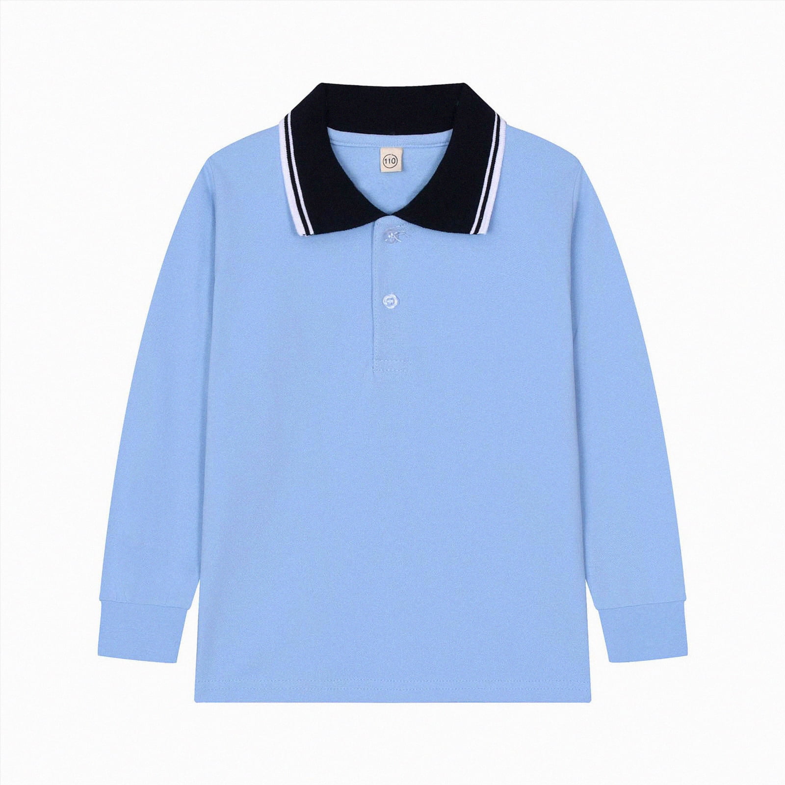 Ccpelsie Boys Long Sleeve Polo Shirt for Spring Summer Home Use Soft ...