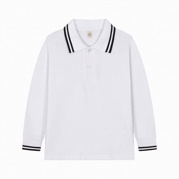 Ccpelsie Boys Long Sleeve Polo Shirt for Spring Summer Home Use Soft ...