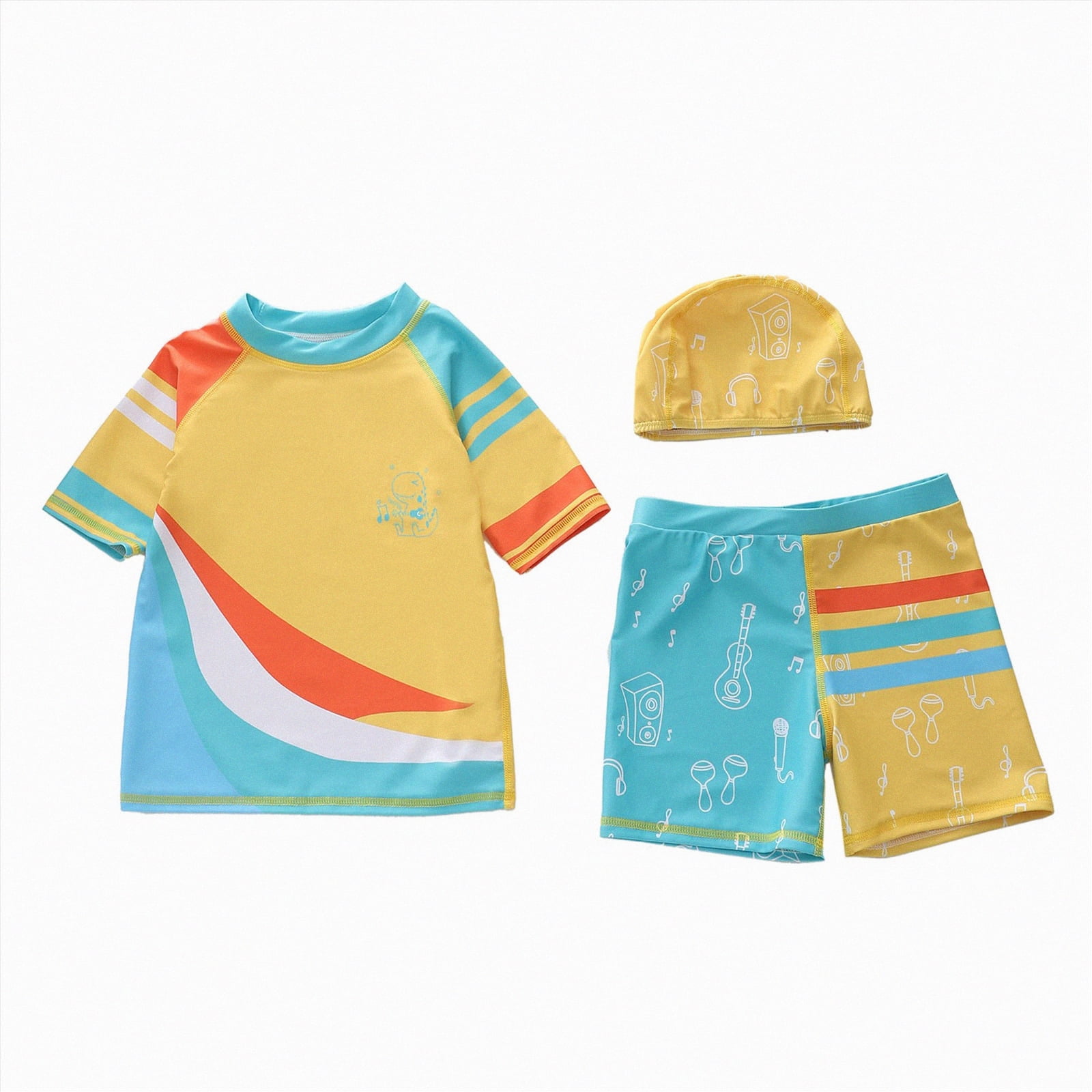 Ccpelsie Boys Long Sleeve Rash Guard Swimsuits Kids Two Piece Sunsuits ...