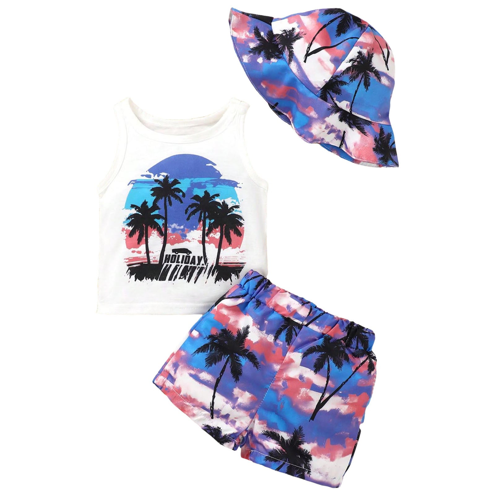 Ccpelsie Boys Outfit 2 Piece Summer Shorts Outfits Solid Short Sleeve ...