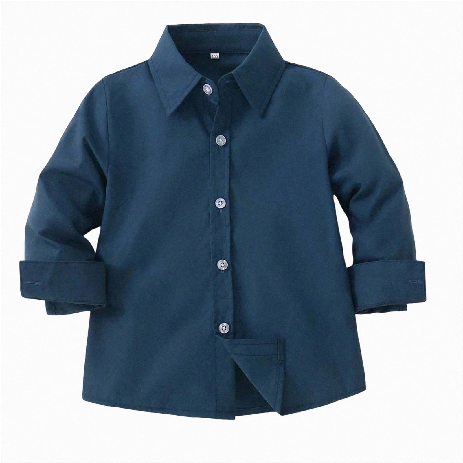 Ccpelsie Boys School Uniform Shirt Long Sleeve Solid Button Down Dress ...