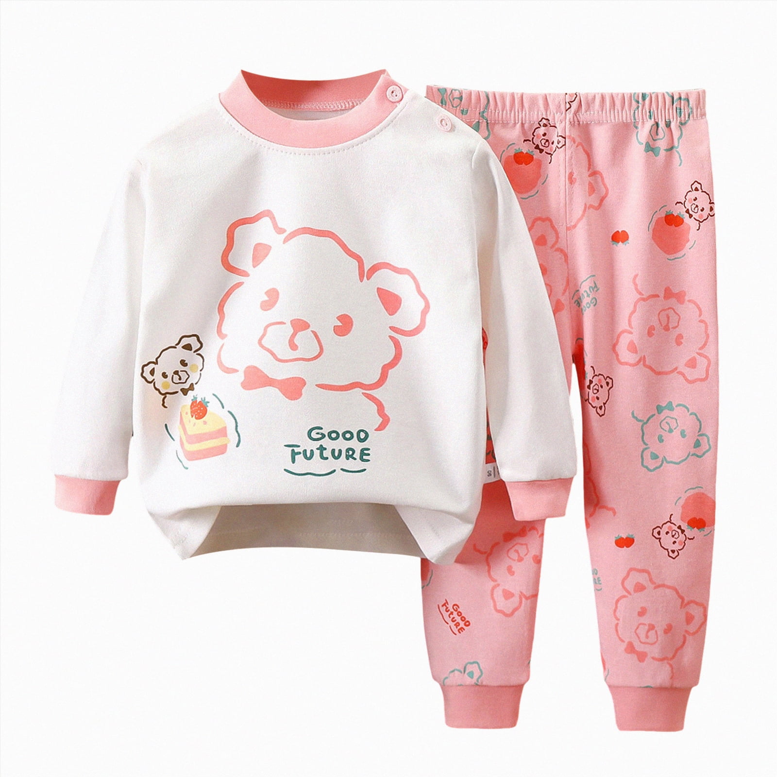 Ccpelsie Boys and Girls Clothes Outfits Toddler Kids Long Sleeve Color ...