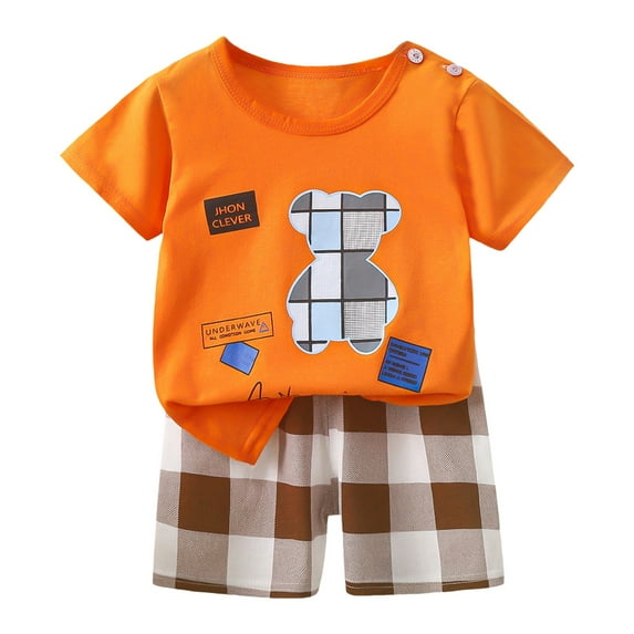 Ccpelsie Children's Breathable Cotton Two-Piece Set Cartoon Print Soft ...