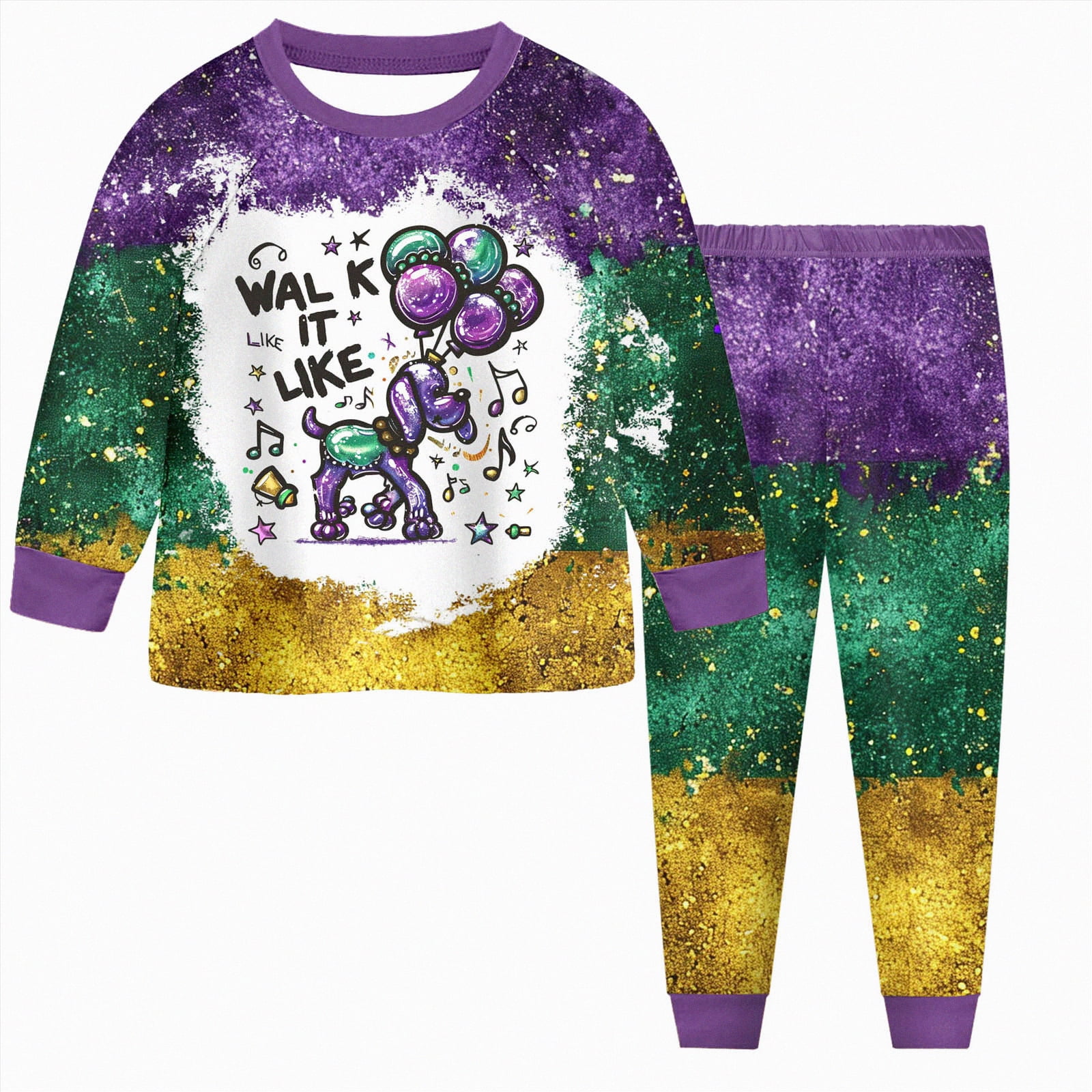 Ccpelsie Children's Classic Carnival suit 2 Piece Long Sleeve & Long ...